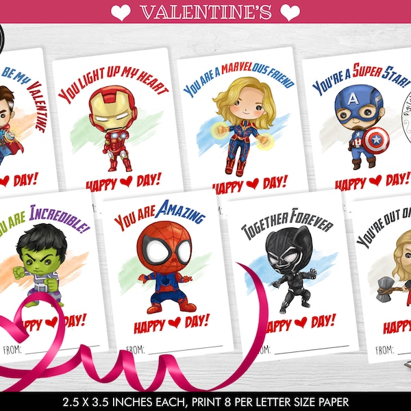 Superhero Cards - Etsy