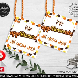 Teacher Appreciation Gift Tags We Appreciate All You Do Candy Tag ...