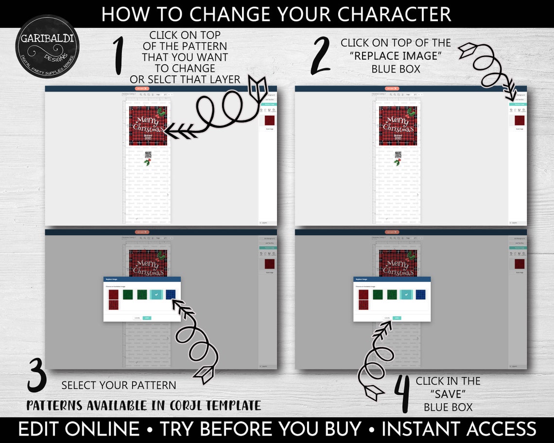 Printable Christmas Silverware Cutlery Holders Editable - Etsy