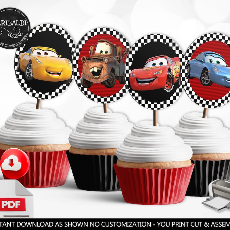 Cars Cupcake Toppers - Etsy