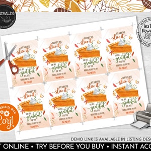 Editable Thanksgiving Favor Tags Thanksgiving Gift Tags Printable ...