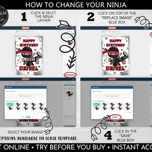 Editable Ninja Chip Bag Template Ninja Chip Bags Wrapper Instant ...