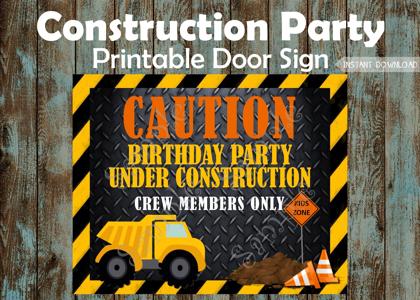 Construction Welcome Sign Construction Birthday Sign | Etsy