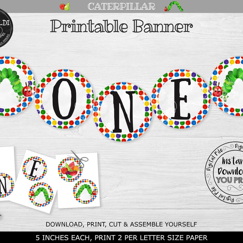 Caterpillar Banner - Etsy