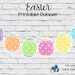 Printable Easter Banner Printable Eggs Banner Easter INSTANT DOWNLOAD ...