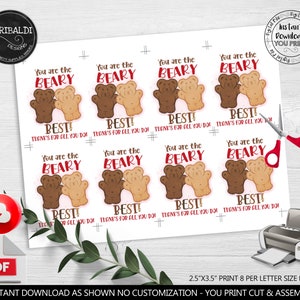 Teacher Appreciation Tags You Are the Beary Best Teddy Bear Grahams ...