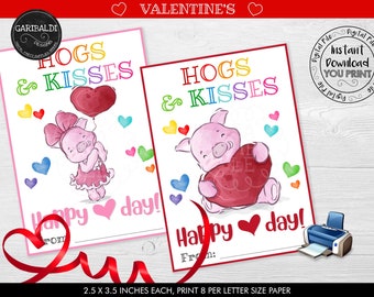 Kids Valentines Cards Horse Cow Pig Farm Animal for School - Etsy