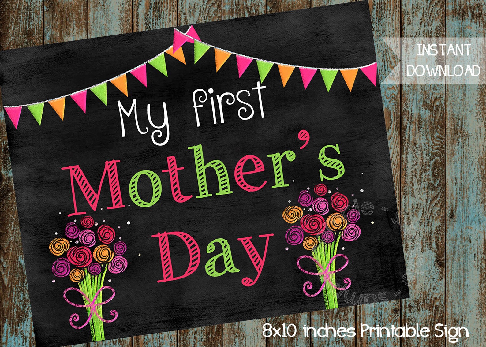 Printable Baby's First Year Holidays Chalkboard Signs My First Year ...