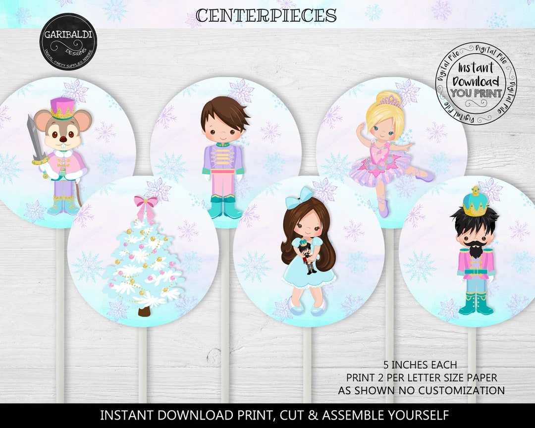 Printable Nutcracker Centerpieces Land of Sweets Birthday Party ...