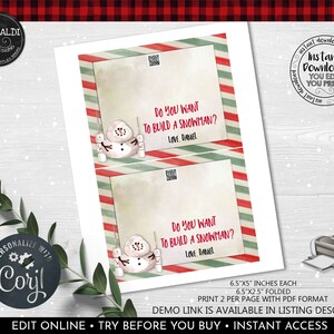 Printable Christmas Bag Topper Build a Snowman Bag Topper Editable ...