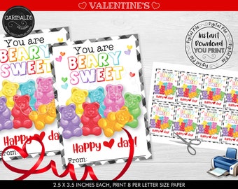 Gummy Valentine Printable - Etsy