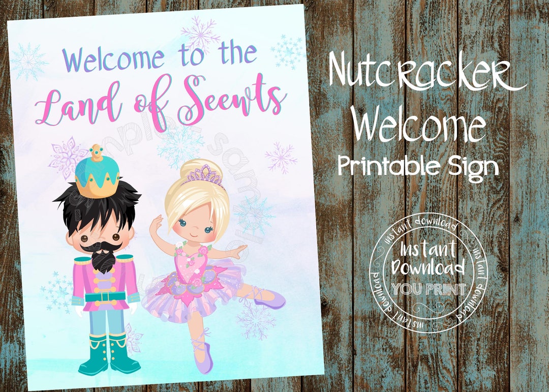 Printable Nutcracker Welcome Sign, Mary Poppins Birthday Poster, Mary Poppins Party Sign, Mary ...