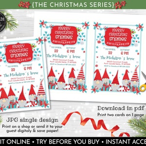 Editable Christmas Party Invitation Printable Christmas Invitation ...