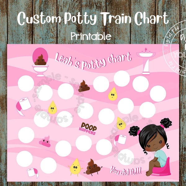 Custom Potty Training Chart Girl - Etsy