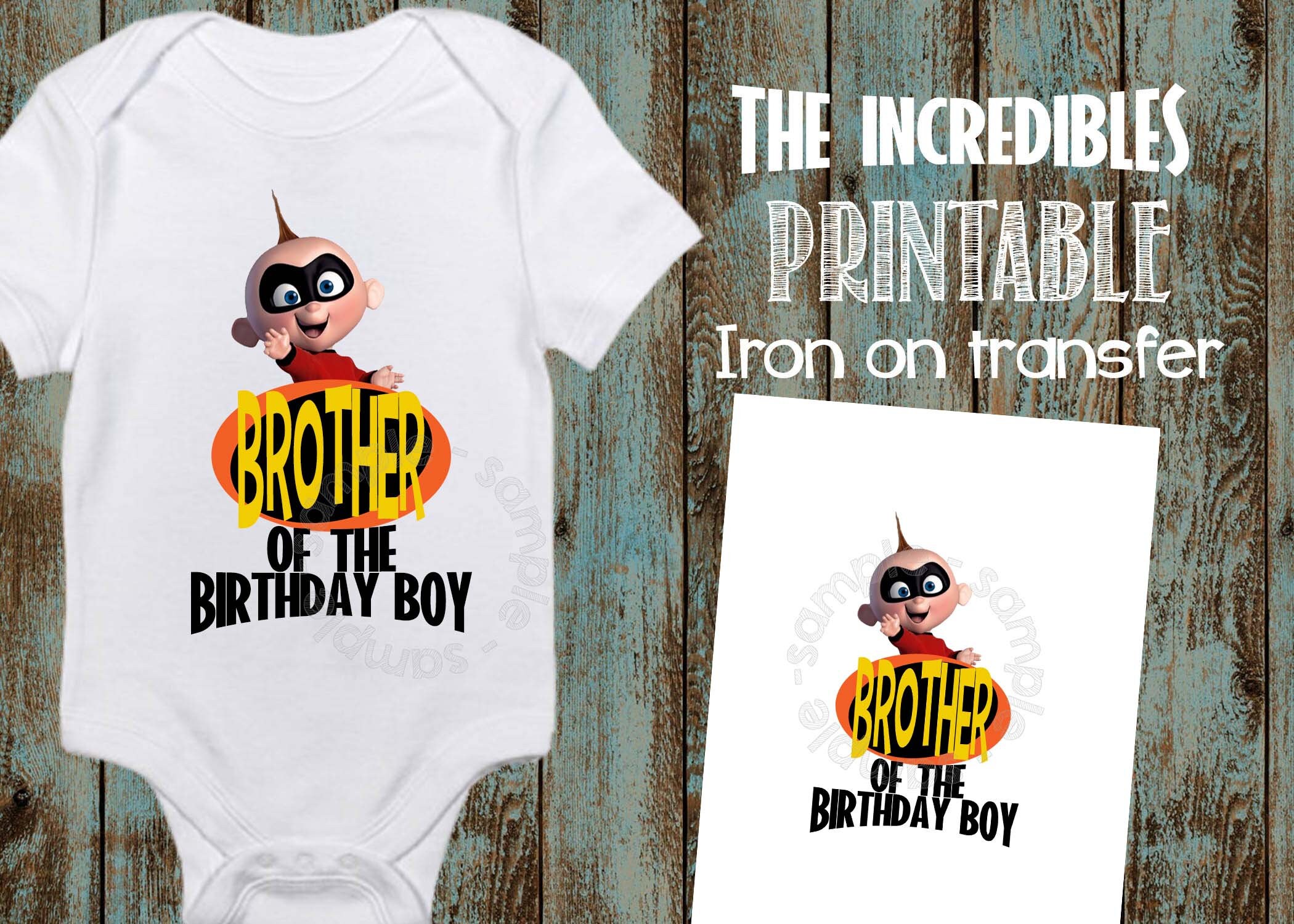 Printable the Incredibles Brother Iron on Transfer, Incredibles Brother ...