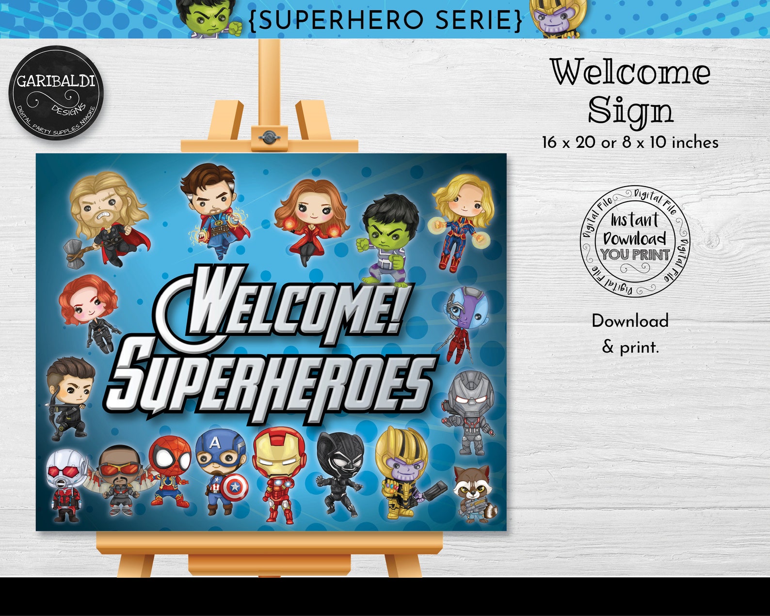 Printable Superhero Welcome Sign Superhero Birthday Party Sign - Etsy