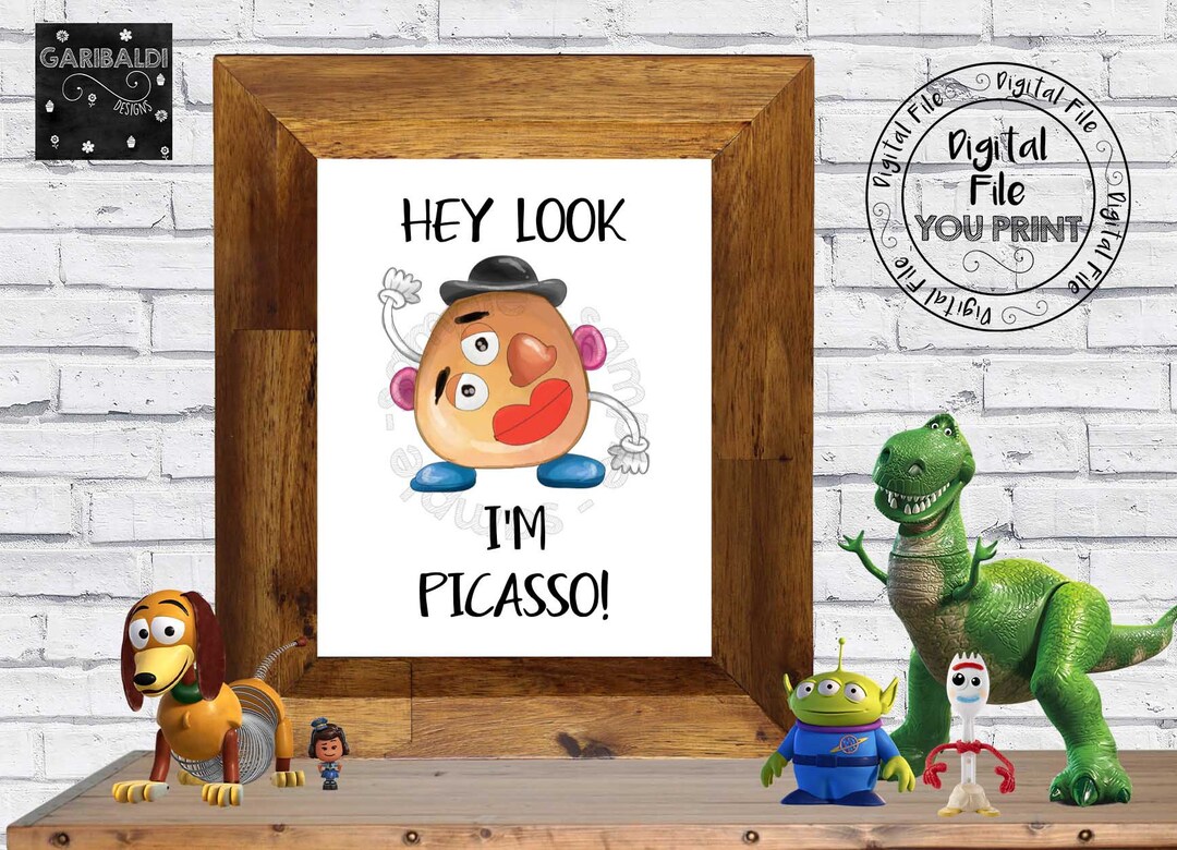 Toy Story Nursery Decor Toy Story Potato Head "i'm Picasso" Poster DIY ...
