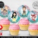 Mulan Cupcake Toppers Printable Mulan Labels Birthday Party Supplies ...
