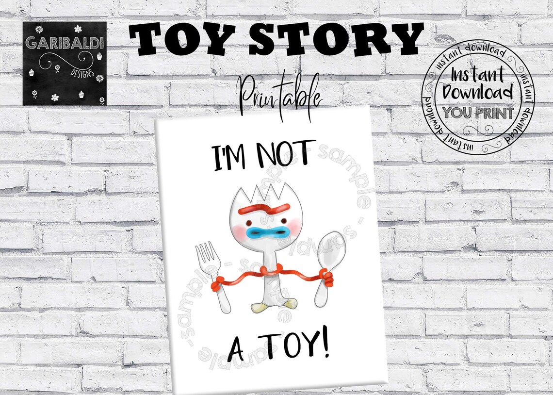 Printable i'm Not a Toy Sign Toy Story - Etsy