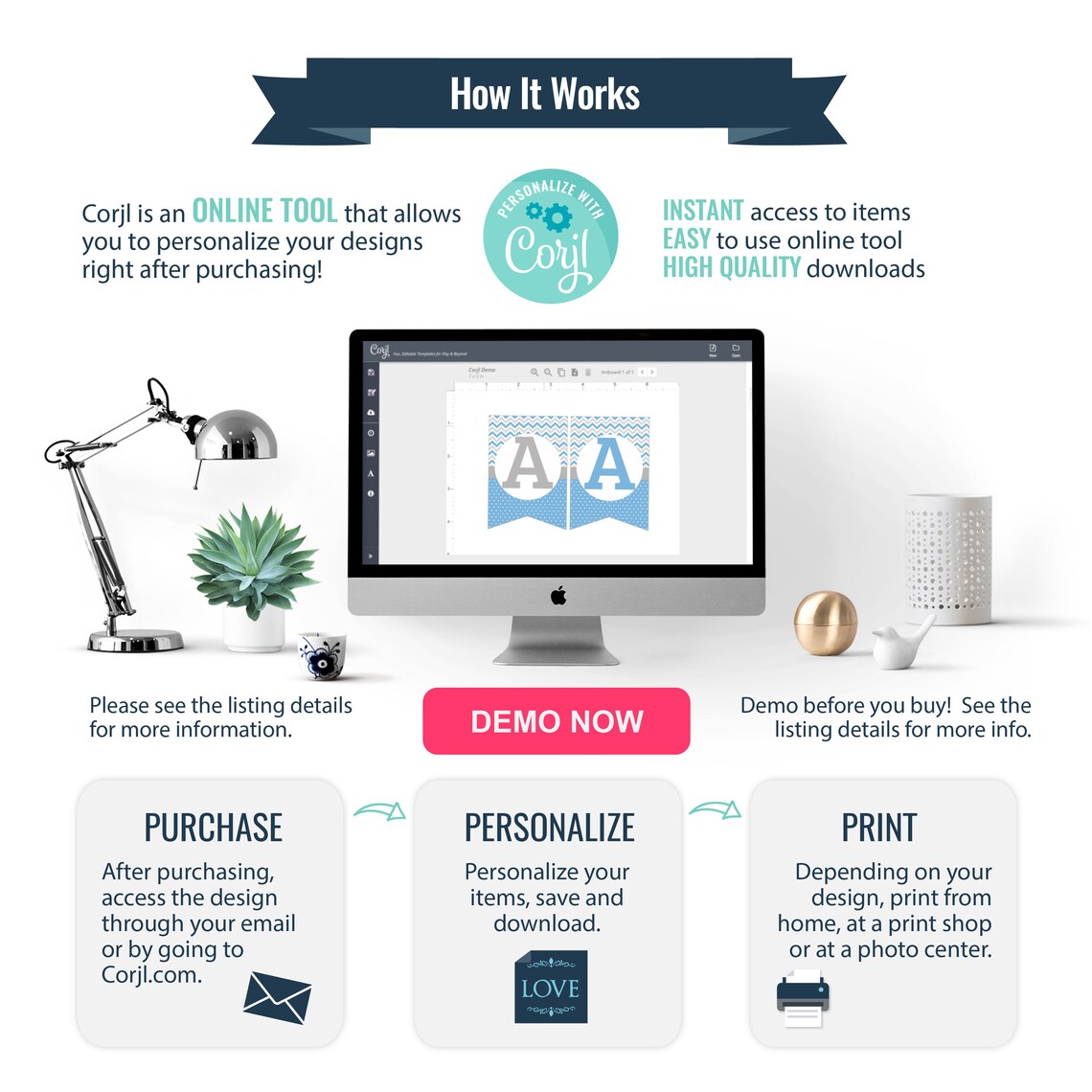 Editable Hawaiian Pennant Banner Printable Tropical Banner | Etsy