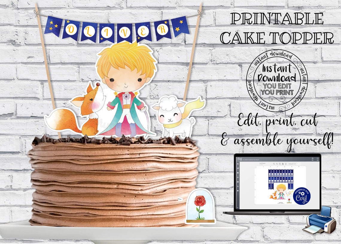 Printable Little Prince Cake Topper the Little Prince Birthday - Etsy