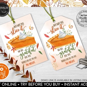 Editable Thanksgiving Favor Tags Thanksgiving Gift Tags Printable ...