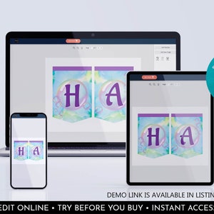 Editable Mermaid Pennant Banner Printable Under the Sea Banner Mermaid ...