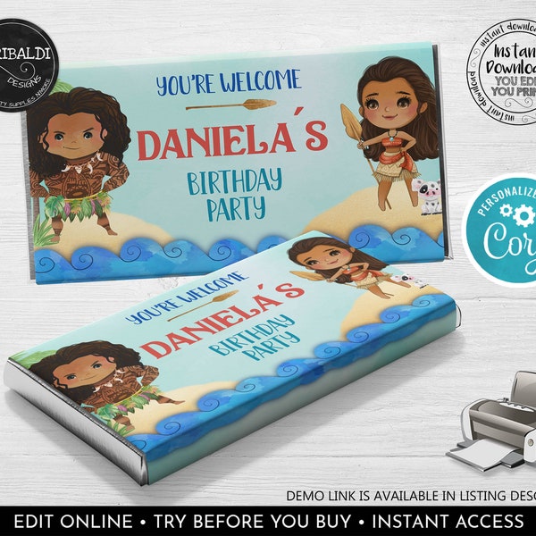 Moana Candy Wrapper - Etsy