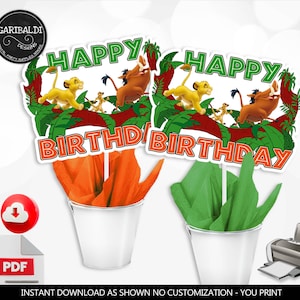 Instant Download Lion King Cake Topper Printable Lion King Centerpiece ...