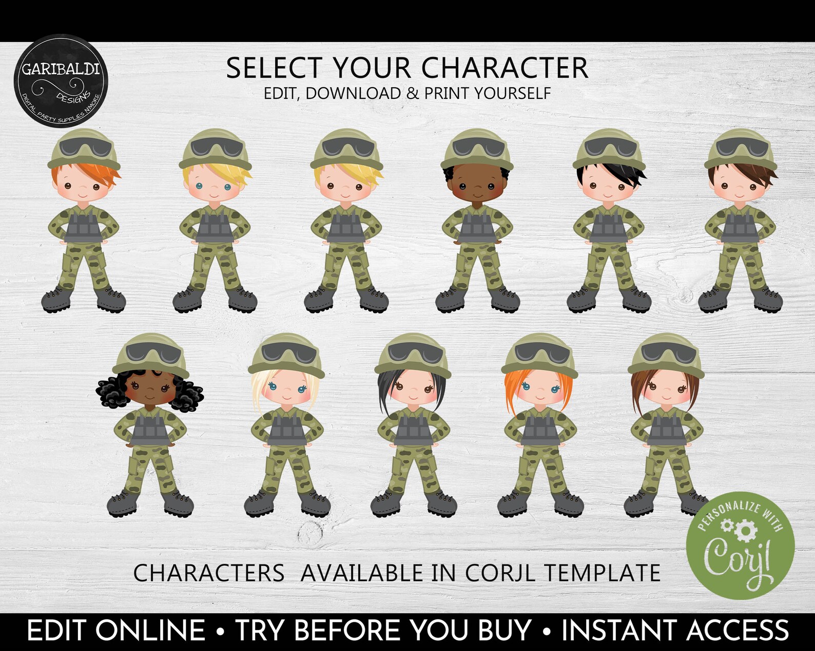 Editable Soldier Cake Topper Printable Army Cake Topper - Etsy