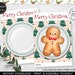 Printable Christmas Cookie Card Santa Cookie Tag Instant Download ...