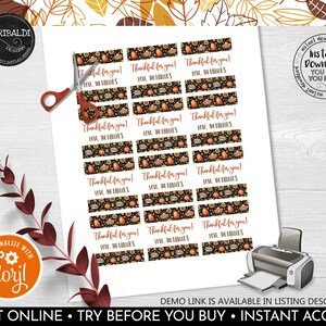Editable Happy Fall Tags Thanksgiving Gift Tags Printable Pumpkin ...