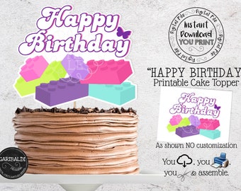 Building Blocks Cake Topper - Etsy