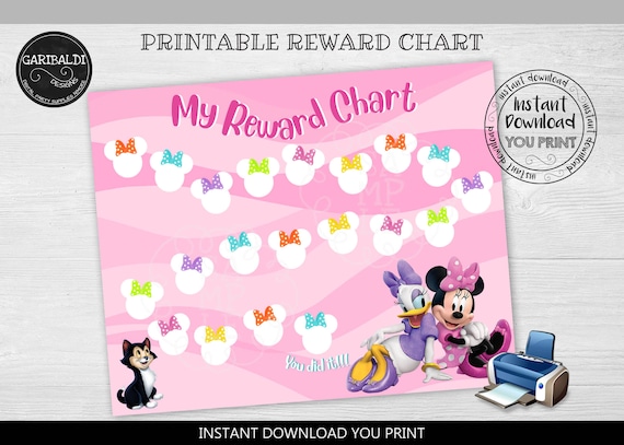 Instant Download Reward Chart Printable Chart Minnie Chart, 56% OFF