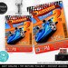 Editable Pit Crew Pass Badge Invitation Race Cars Invitation VIP Racing ...