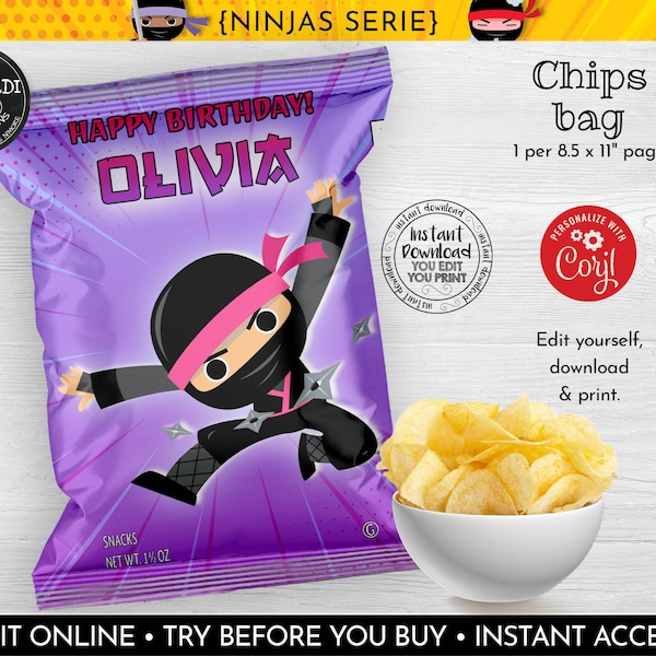 Ninja Turtle Chip Bag - Etsy