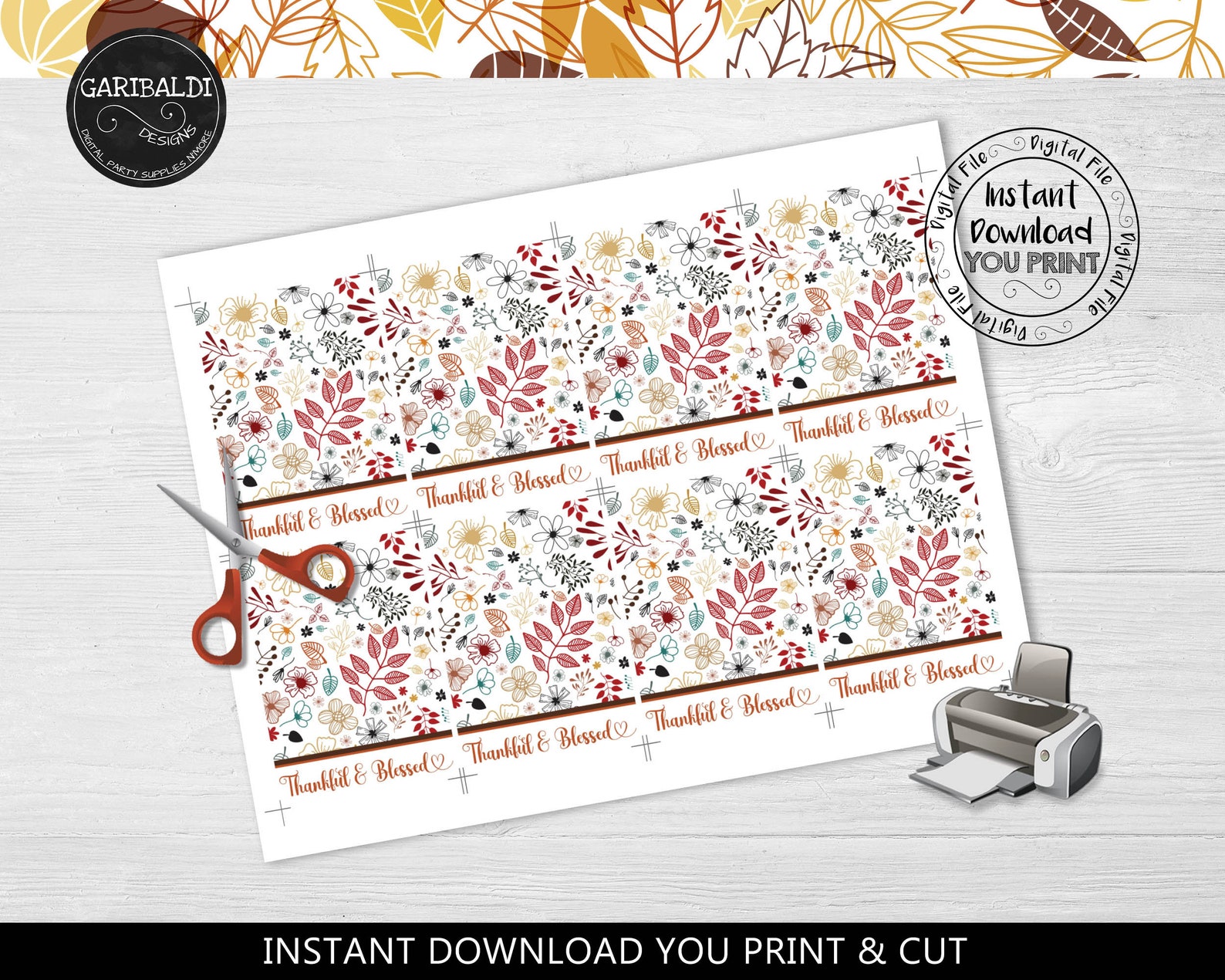 Printable Thanksgiving Favor Tags Fall Gift Tags Thanksgiving - Etsy