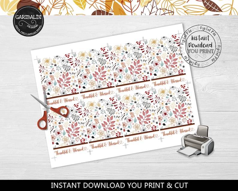Printable Thanksgiving Favor Tags Fall Gift Tags Thanksgiving Labels ...