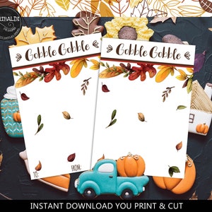 Printable Thanksgiving Cookie Card Printable Turkey Cookie Card Holder ...