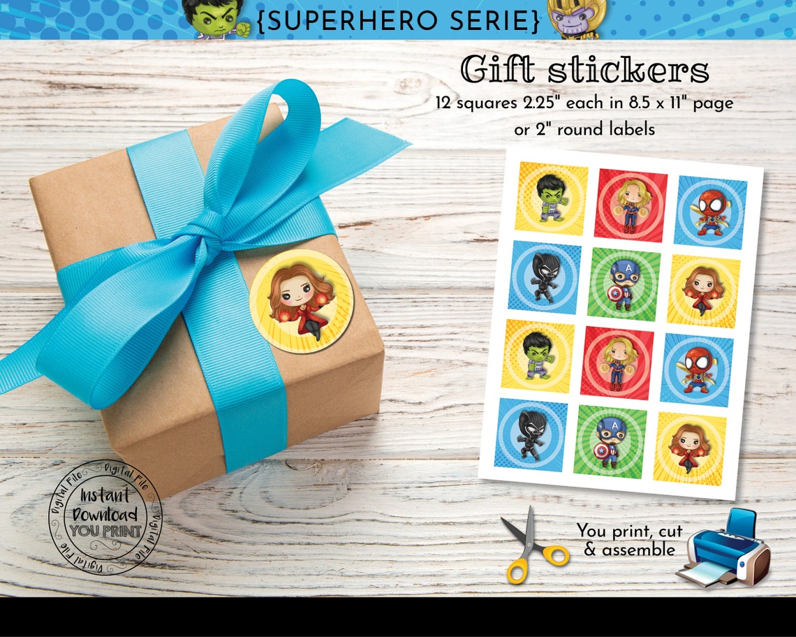Superhero Cupcake Toppers Printable Superhero Cupcake Toppers | Etsy
