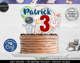 Printable Rocket Cake Topper - Etsy