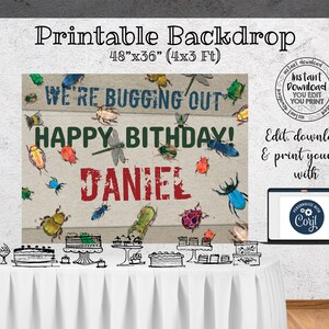 Editable Insects Backdrop Banner Bugs Backdrop Banner | Etsy