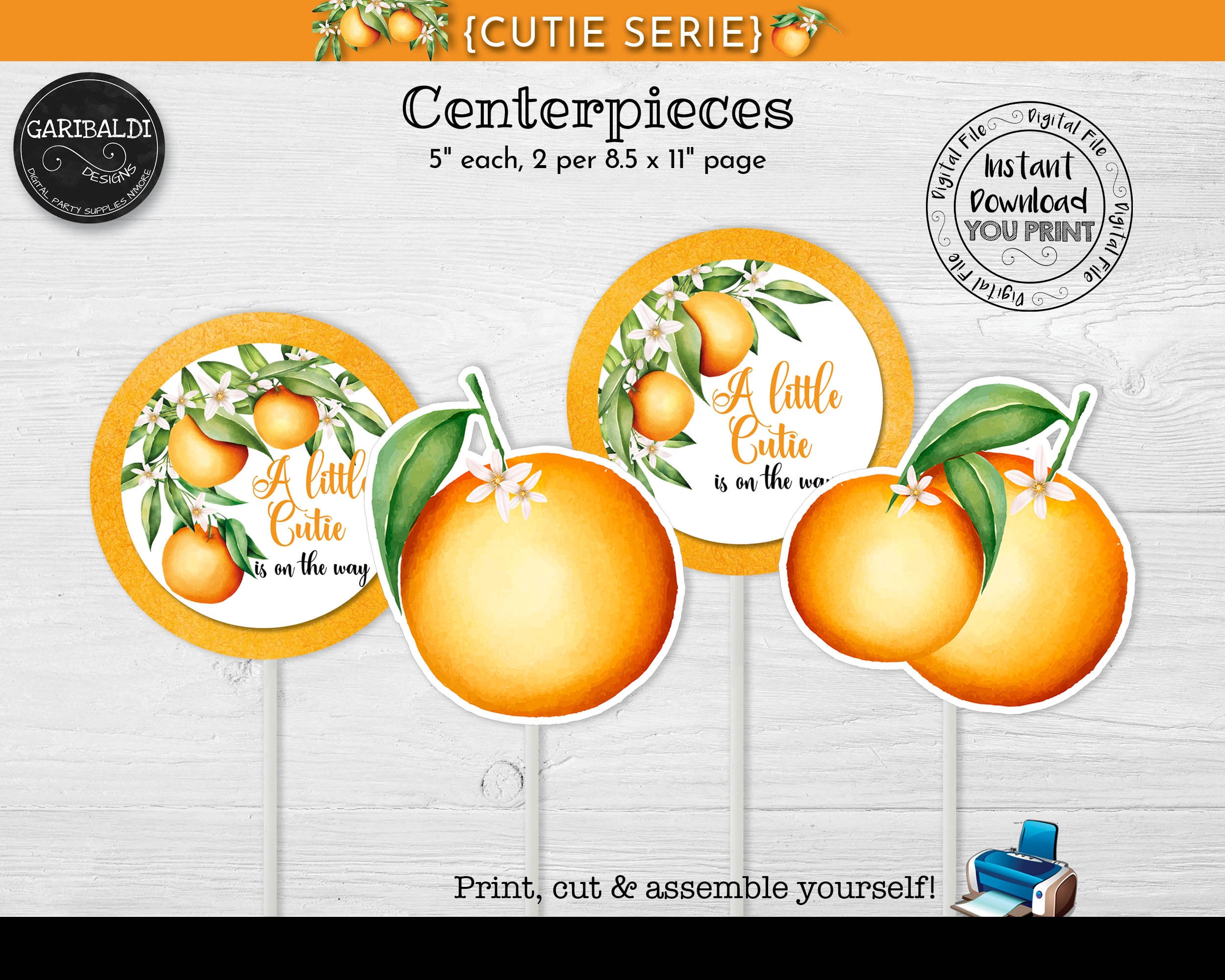 Instant Download Cutie Centerpieces Printable Cutie Decorations Little ...