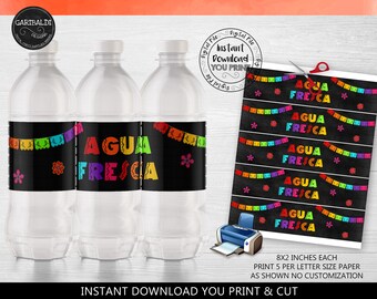 Fiesta Birthday Party Stickers Fiesta Birthday Favor Tags - Etsy