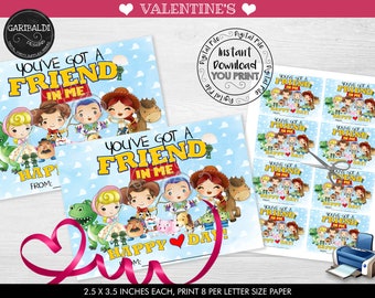 Customized Toy Story Valentine's Day Cards Printable - Etsy