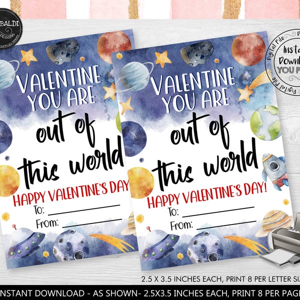 Space Valentine - Etsy