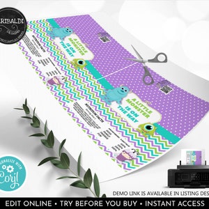 Editable Candy Bar Wrapper Monsters Chocolate Bar Wrapper Monster Baby ...