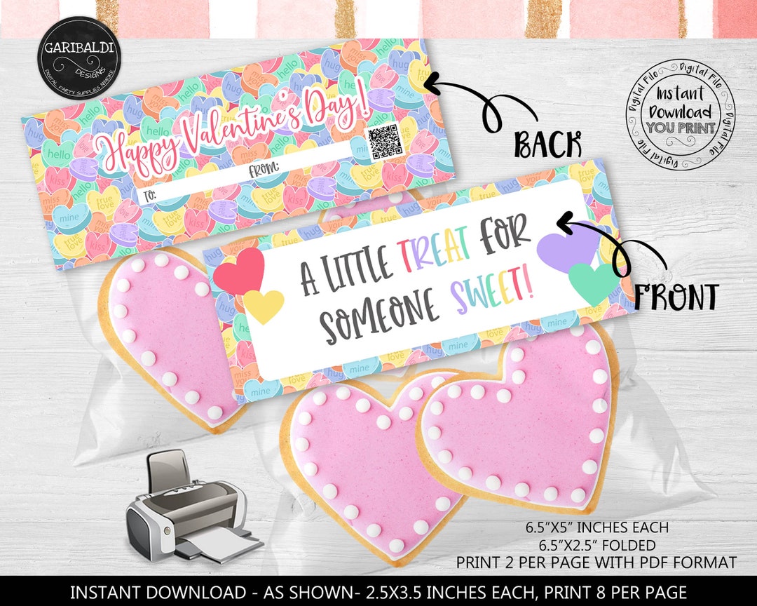 Valentine's Day Bag Topper Printable A Little Treat for Someone Sweet ...