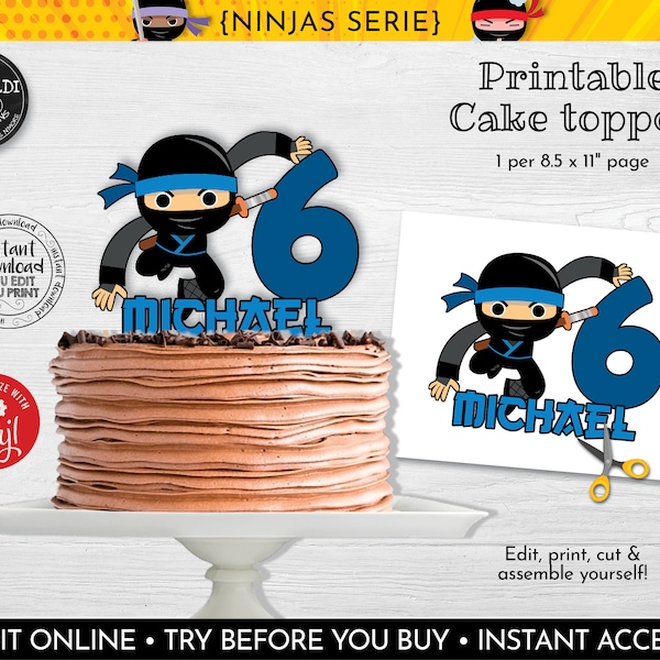 Ninja Cake Toppers - Etsy Australia