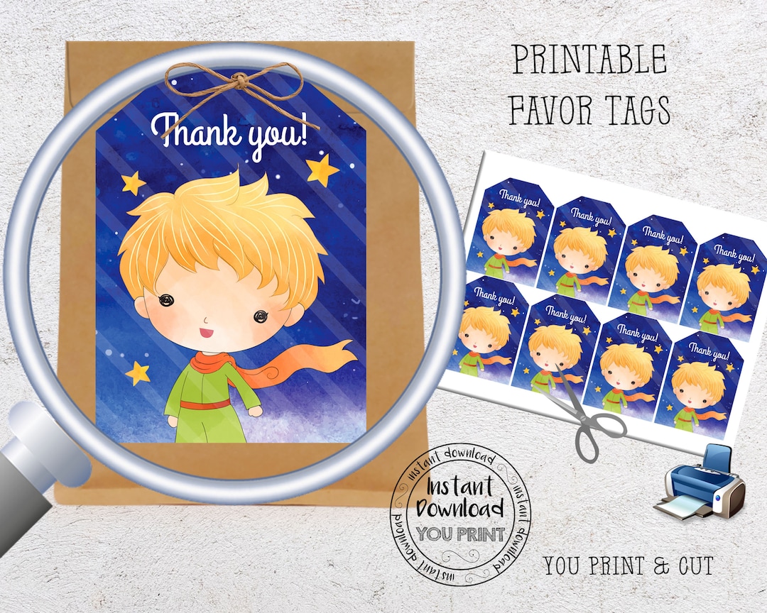 The Little Prince Favor Tags Little Prince Party Tags Little Prince ...